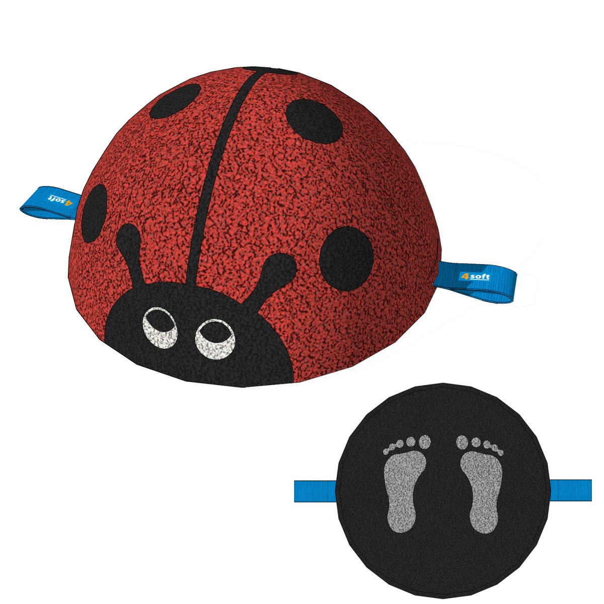 HumpyBumpy - Mariehøne 50 cm - Faldunderlag & legeplads - Safefloor ApS