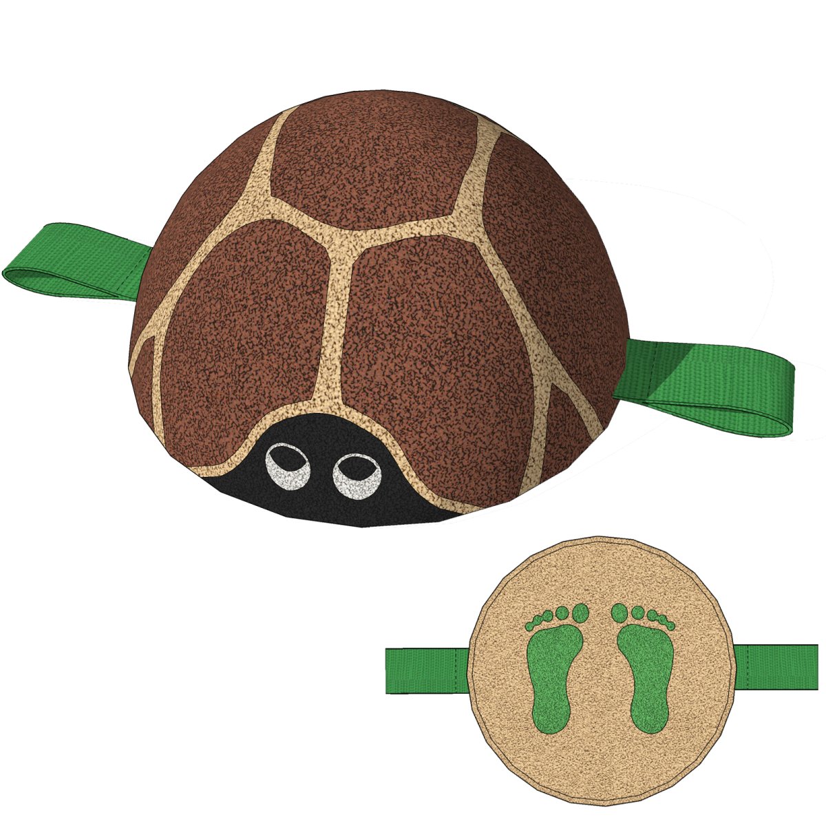 HumpyBumpy - Skildpadde 30 cm - Faldunderlag & legeplads - Safefloor ApS