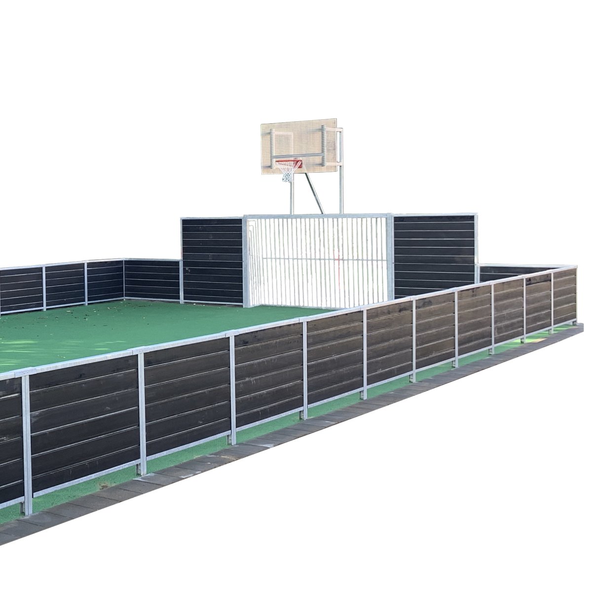 Multibane Small, 9 x 18 m, H100 cm inkl. 2 mål - Multibane - Safefloor ApS