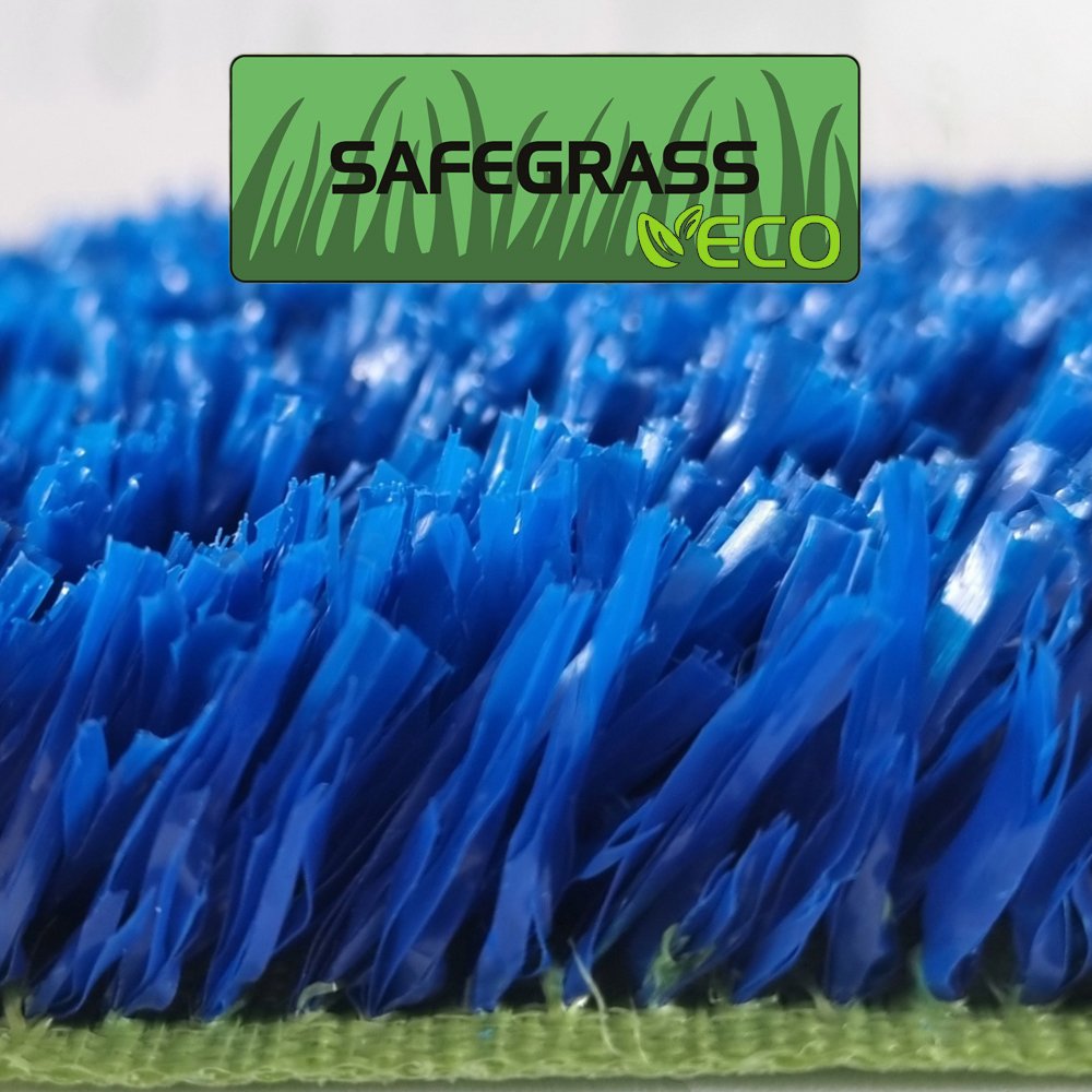 PLAYGRASS ECO Safegrass BLUE, artificial grass, 60 m2 roll, width 2 m ...