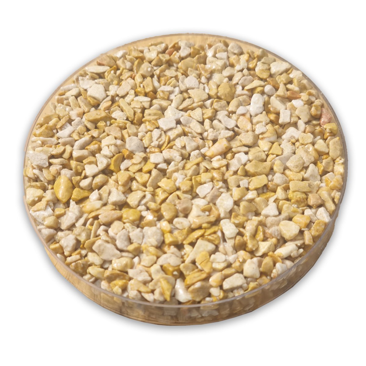 Vareprøve - Francesca gul/brun knust marmor - Stenbelægning - Safefloor ApS